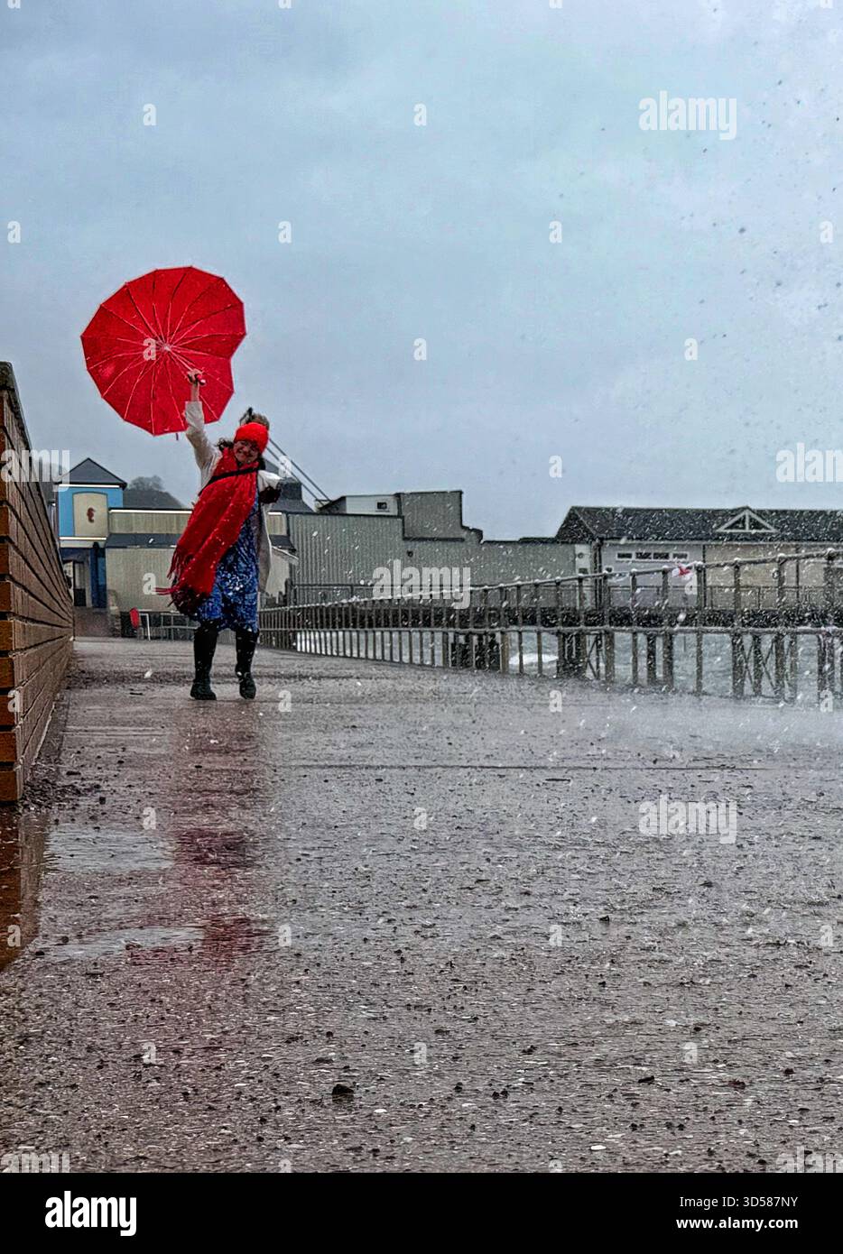 Teignmouth, Devon, UK. 14th November, 2025. UK Weather: Storm Claudia ...
