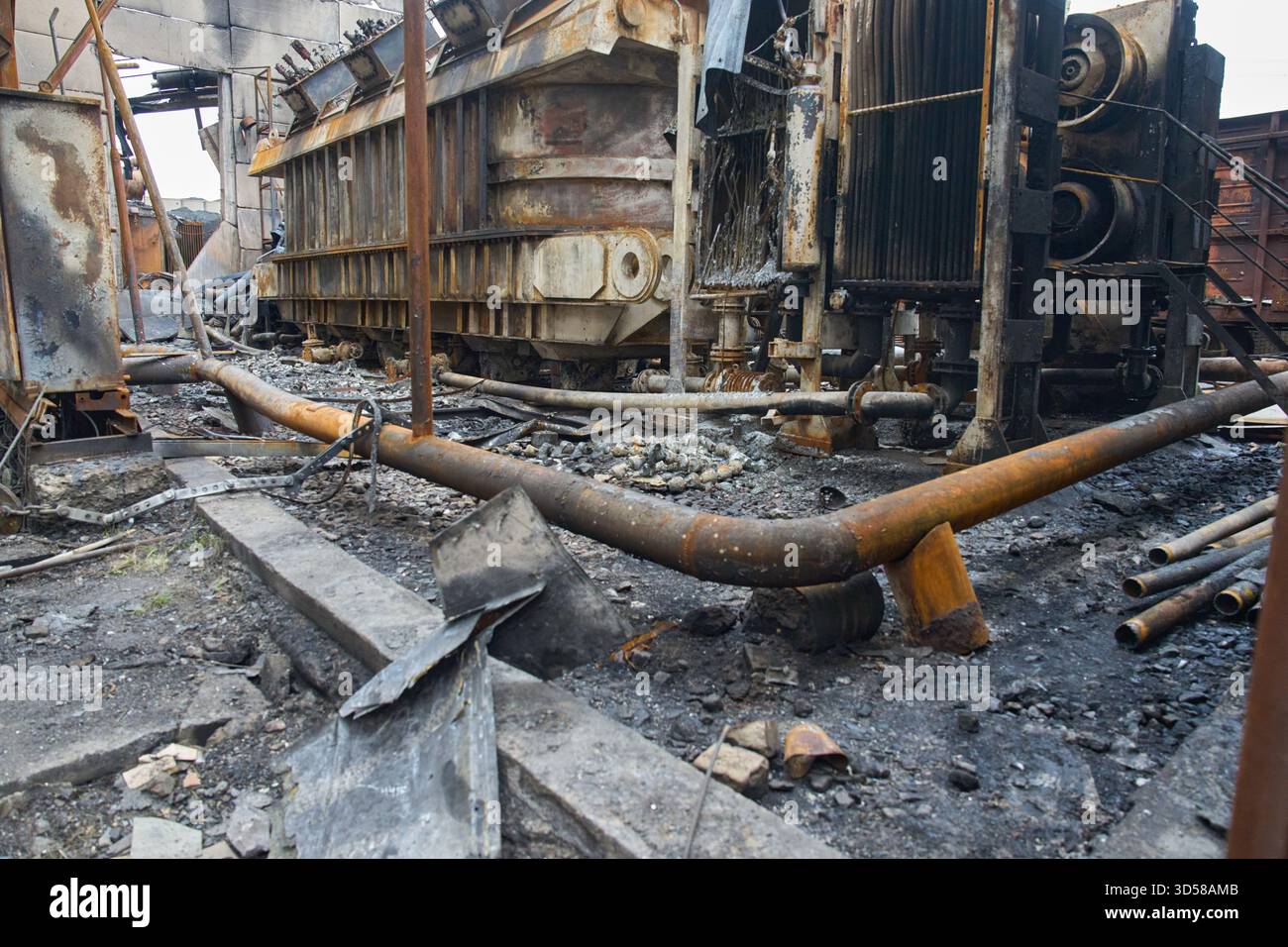 A damaged power plant is seen after Russia's recent missile and drone ...