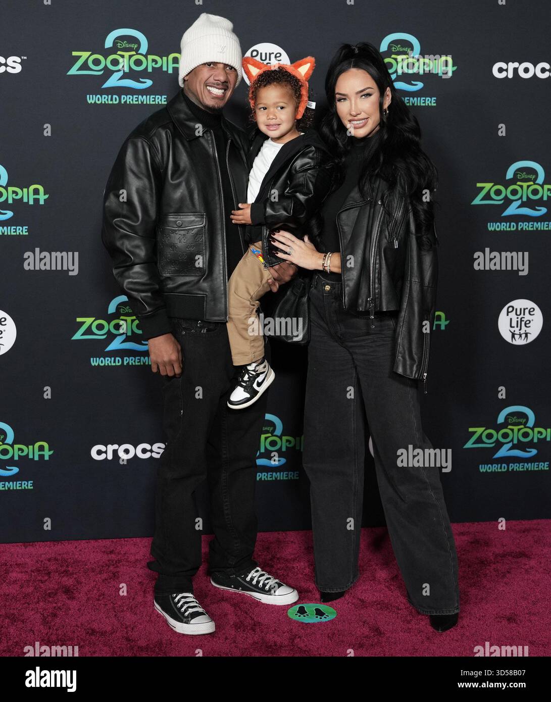 (L-R) Nick Cannon, Legendary Love Cannon, and Breana Tiesi arrives at ...