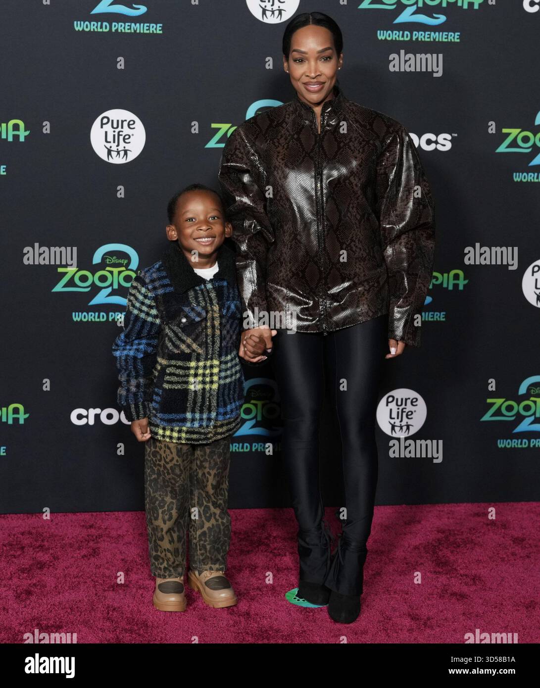 (L-R) Ace Flores and Malika Haqq arrives at the Walt Disney Animation ...