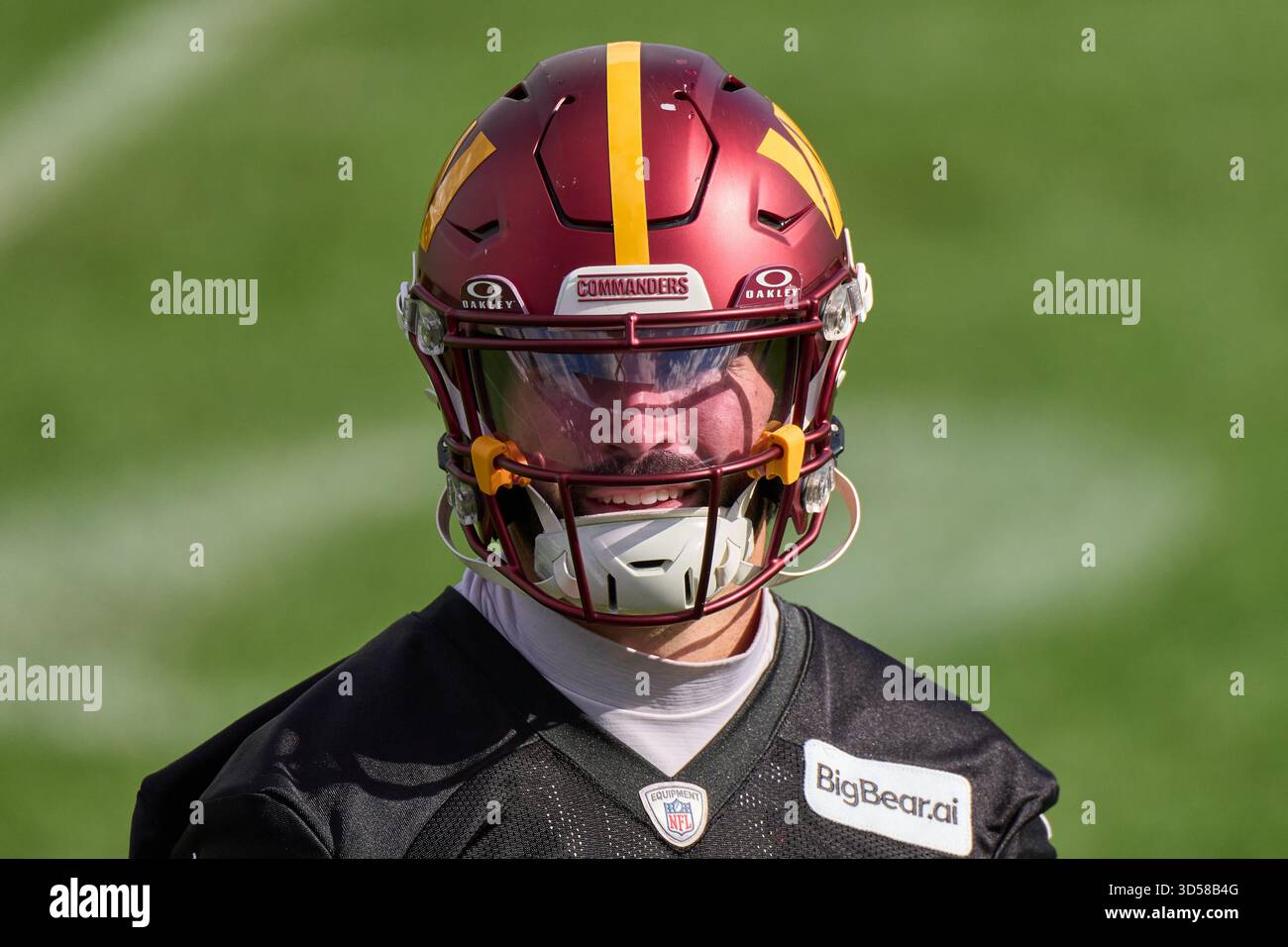 Washington Commanders quarterback Sam Hartman (15) during a training ...