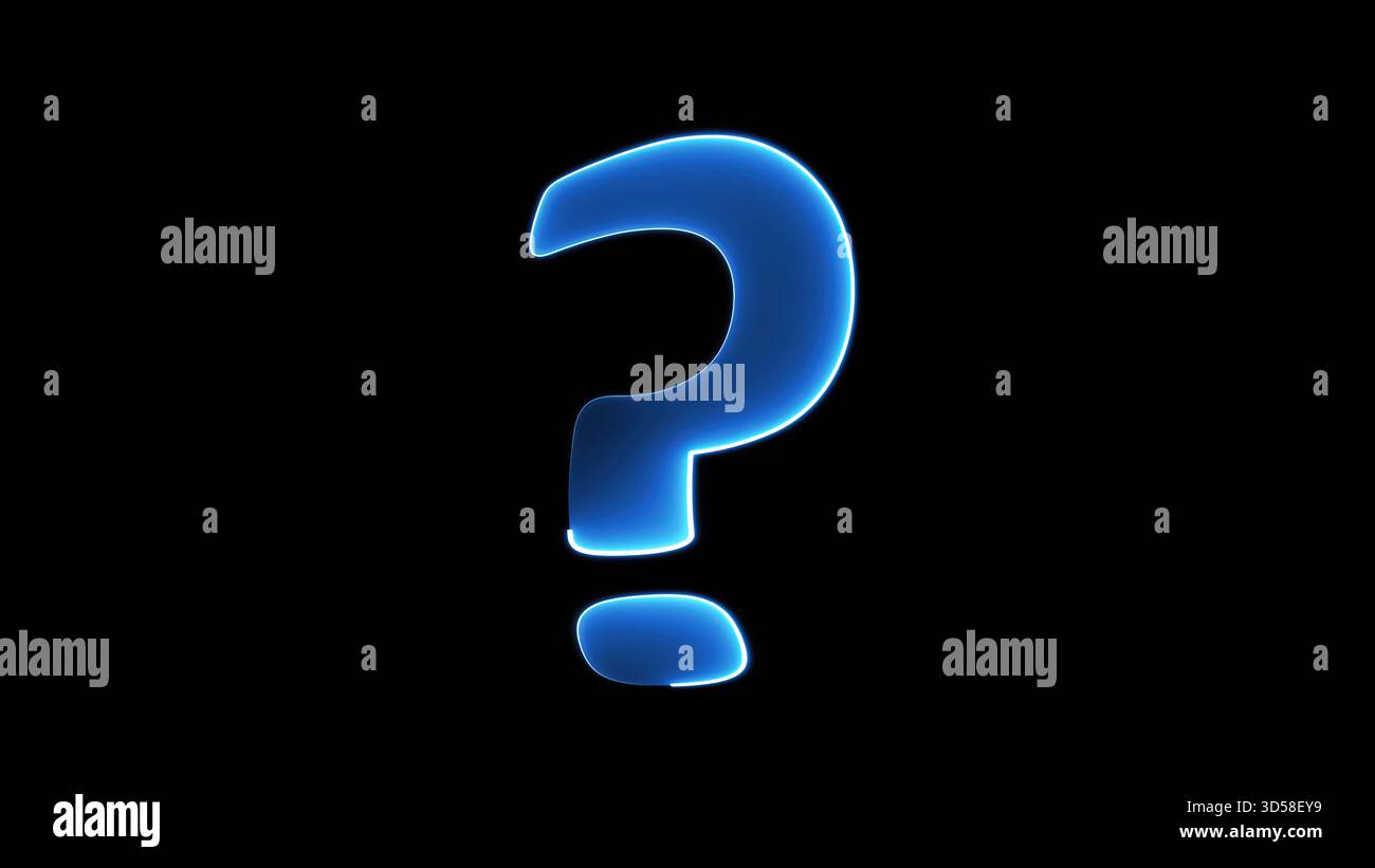 Question mark with turbulent. Computer generated 3d render Stock Photo ...