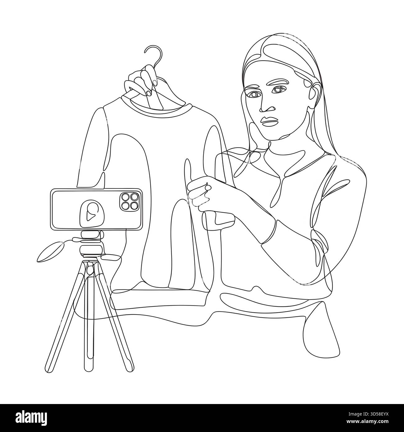 Vlogger recording content social Cut Out Stock Images & Pictures - Alamy
