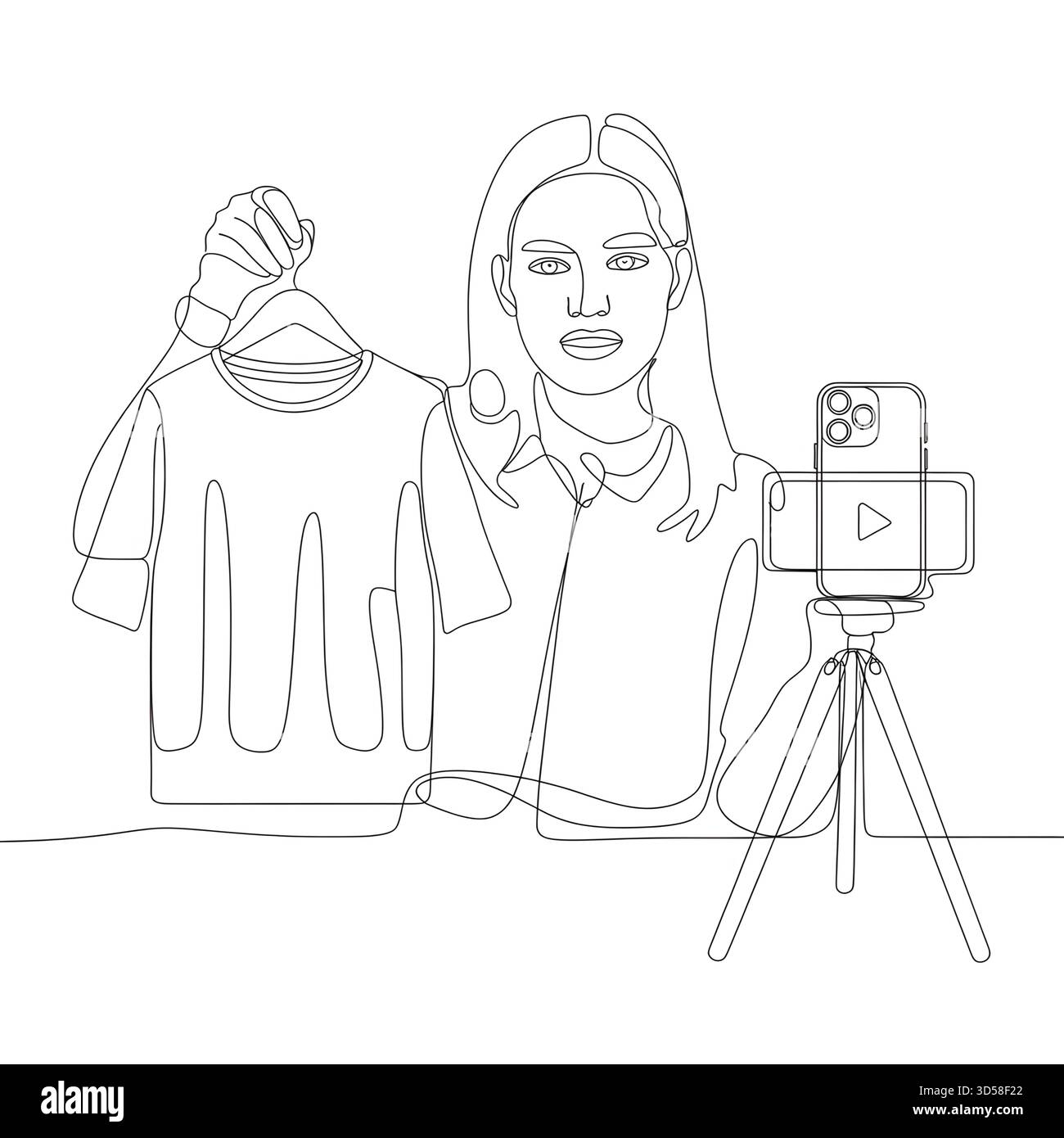 Online influencer live streaming Stock Vector Images - Alamy