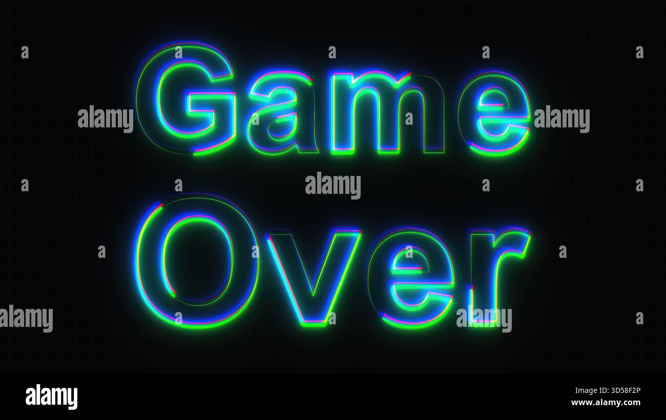 Digital animation game over text hi-res stock photography and images ...