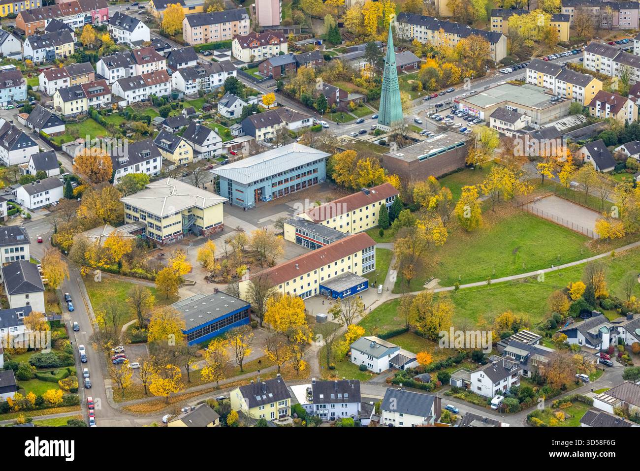 Luftbild, Realschule Halden und KEO-Schule Karl-Ernst-Osthaus ...