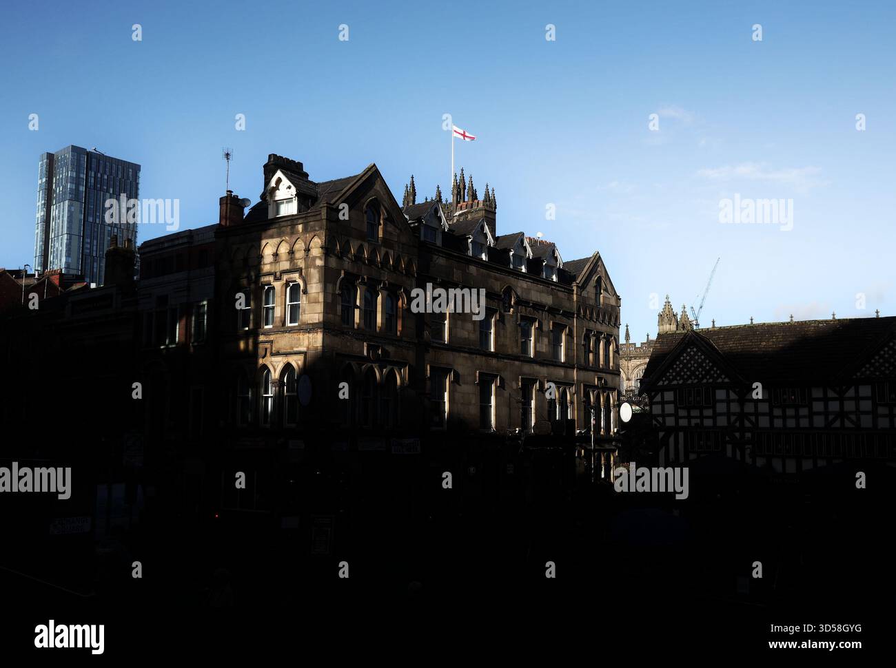 The flag of England flying in Manchester on 13 November 2025. (Photo by ...