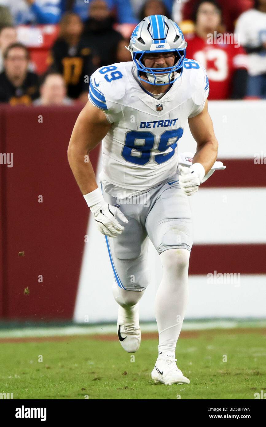Detroit Lions tight end Brock Wright (89) runs a route during an NFL ...