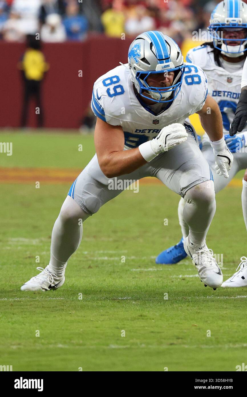 Detroit Lions tight end Brock Wright (89) runs a route during an NFL ...