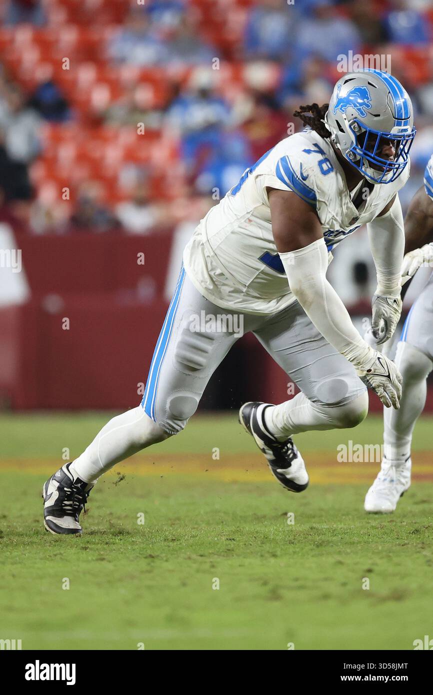 Detroit Lions defensive end Tyler Lacy (78) rushes during an NFL ...