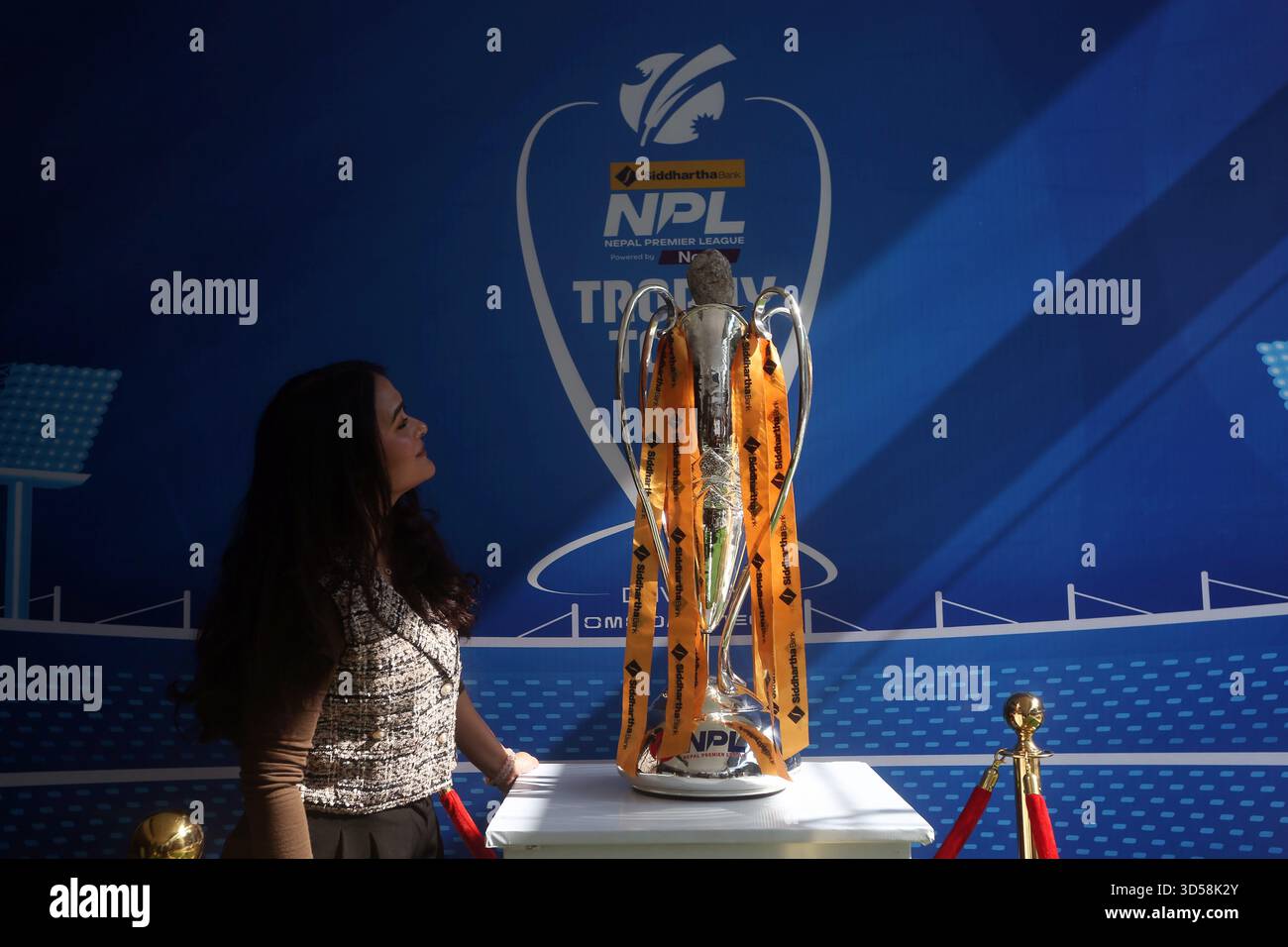 November 14, 2025, Kathmandu, Nepal: A visitor gestures looking at the ...