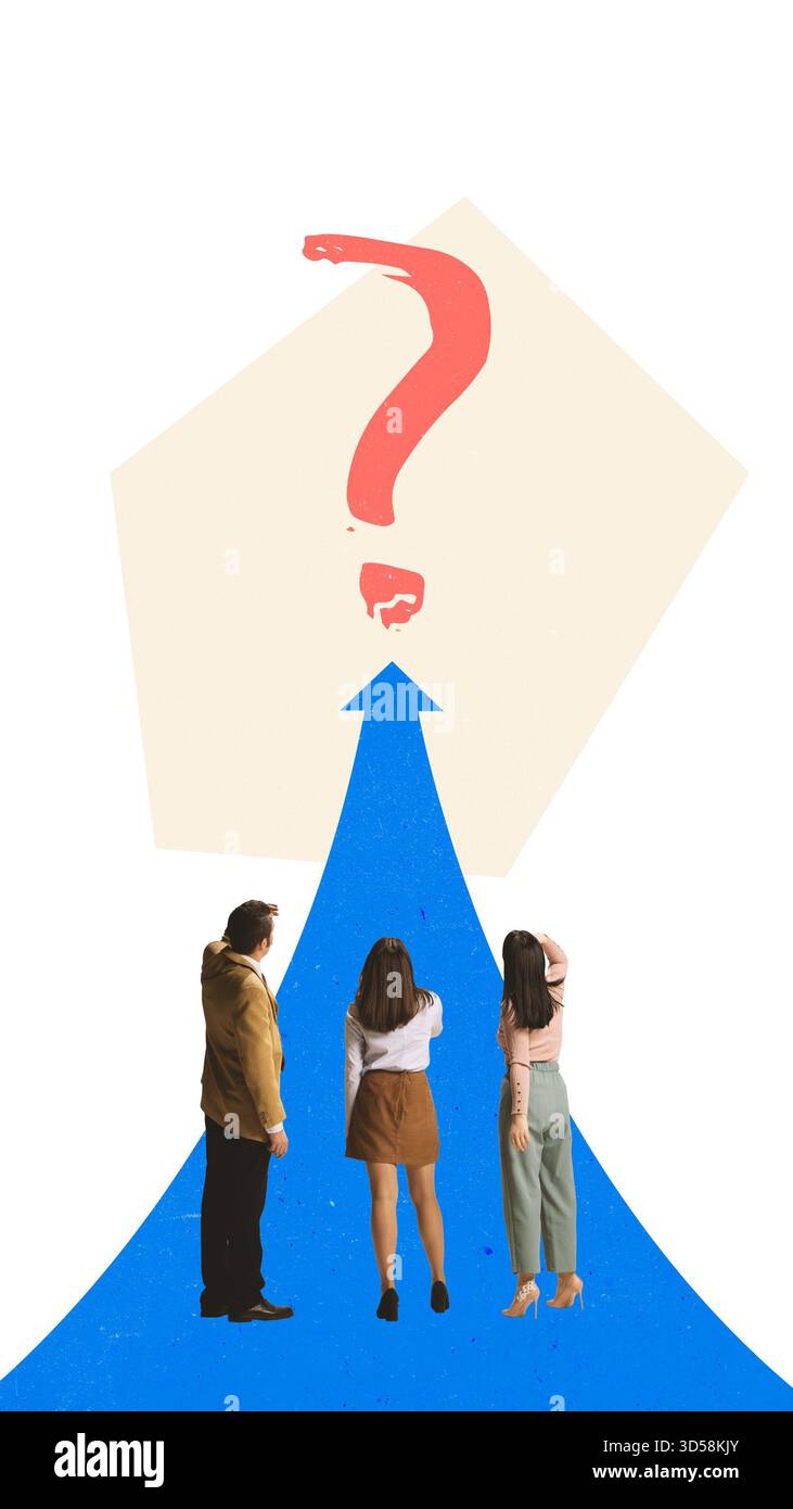 Giant question mark brainstorming thinking hi-res stock photography and ...