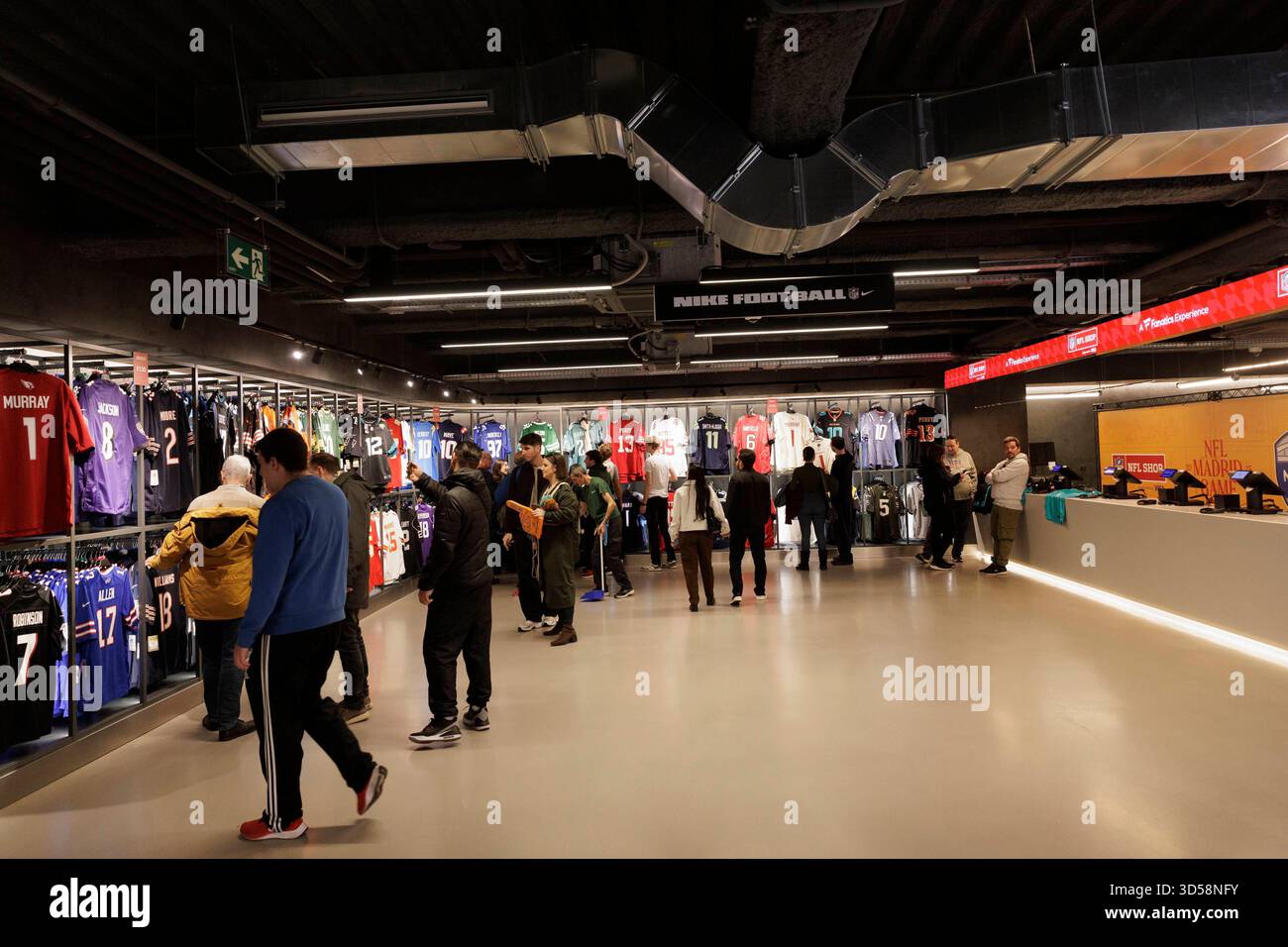 Santiago Bernabeu NFL Store in Madrid on Friday, 14 November 2025 ...