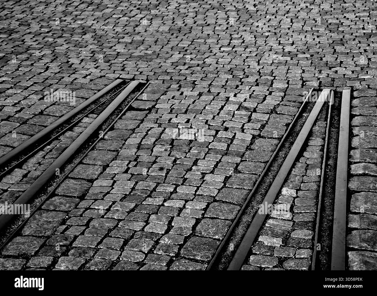End of railroad tracks Black and White Stock Photos & Images - Alamy