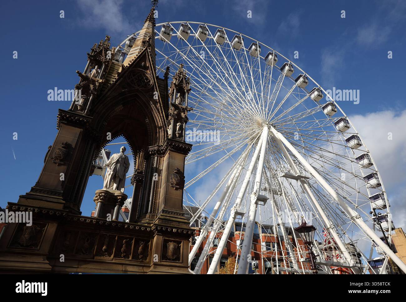Visitors explore the 2025 Christmas market in Manchester city center on ...
