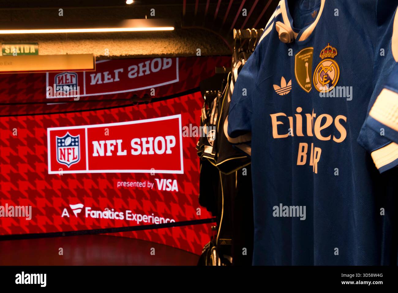 Santiago Bernabeu NFL Store in Madrid on Friday, 14 November 2025 ...