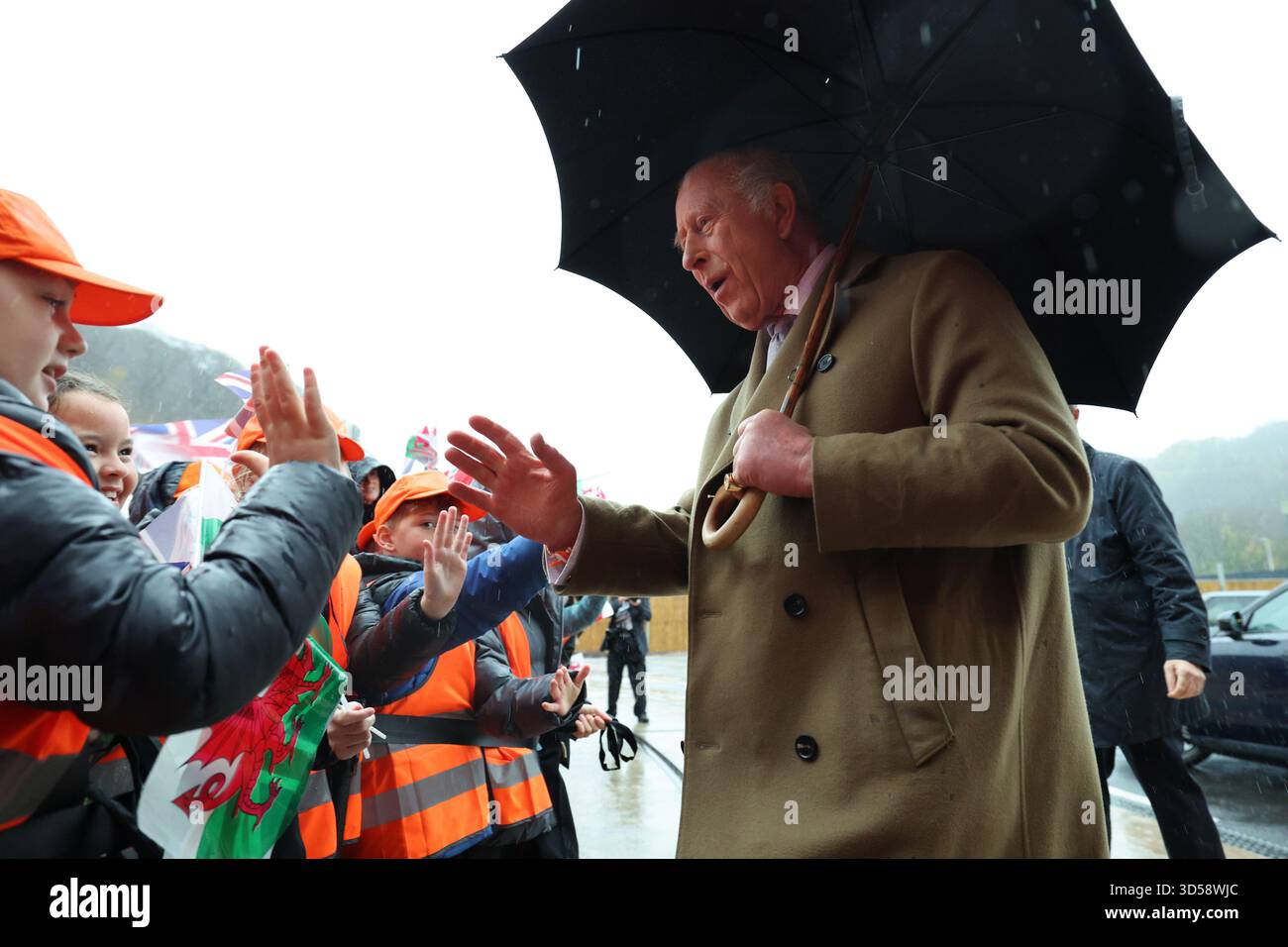King Charles III meets school children at the official opening of the ...