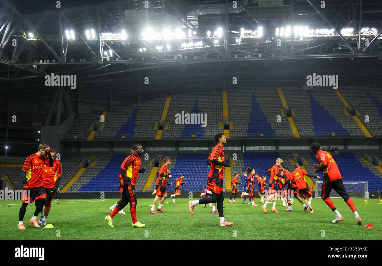 Red Devils pictured during a training session of Belgian national ...