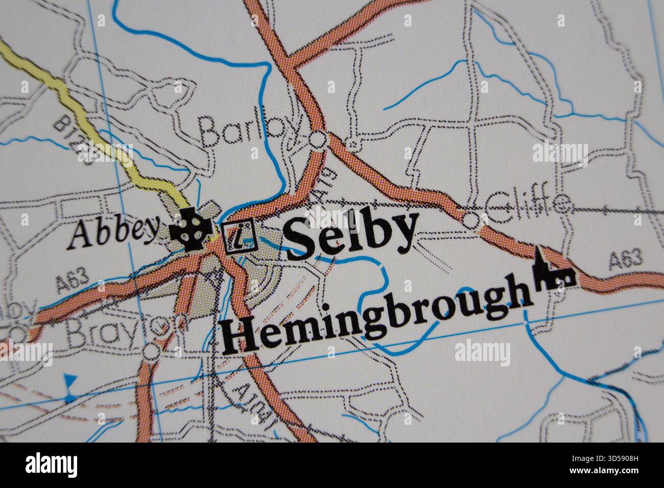 Selby outline map hi-res stock photography and images - Alamy