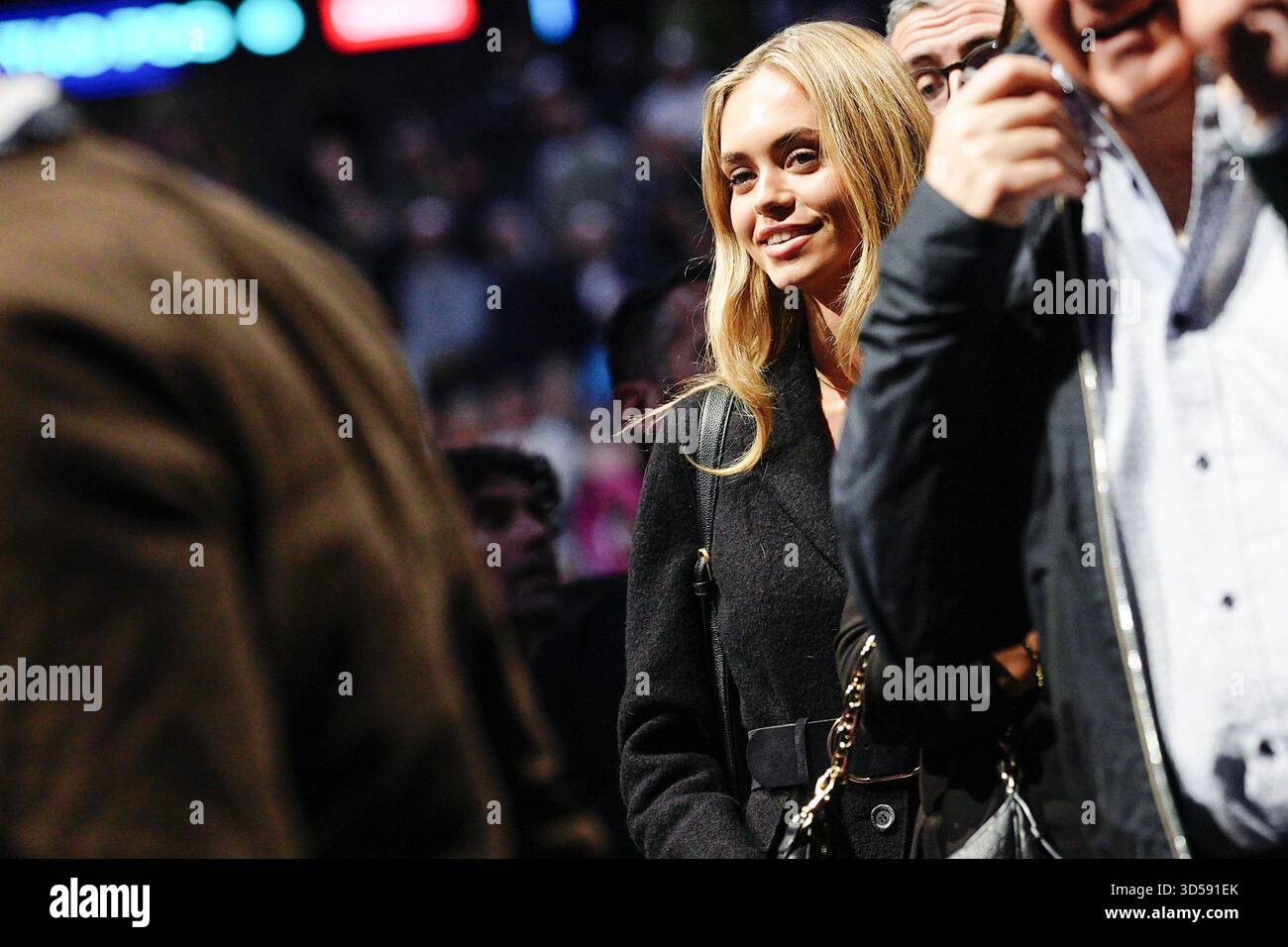 Danish model Laila Hasanovic leaves after watching Italy's Jannik ...