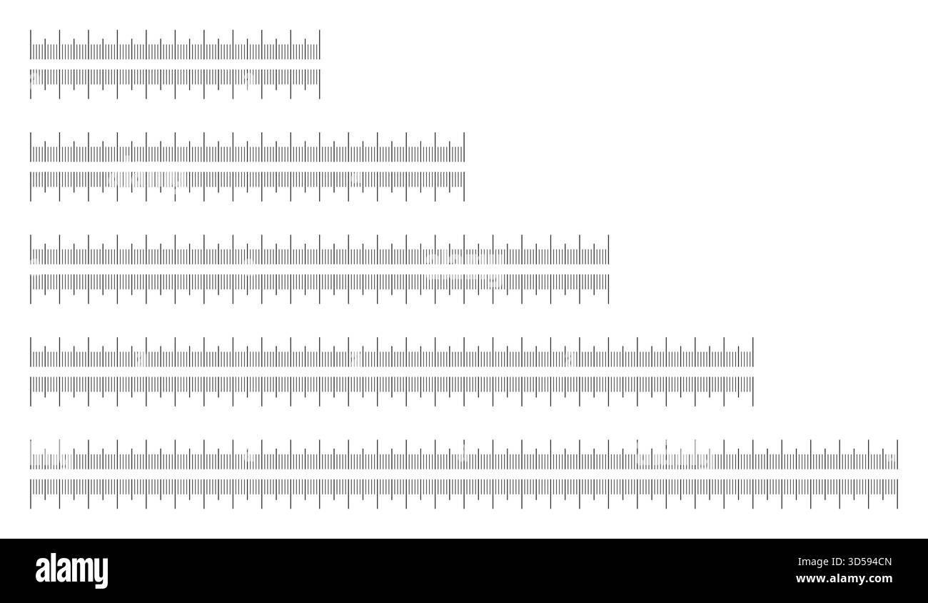 Metrics indicators cm. Chart 10, 15, 20, 25, 30 centimeters. Scales for ...