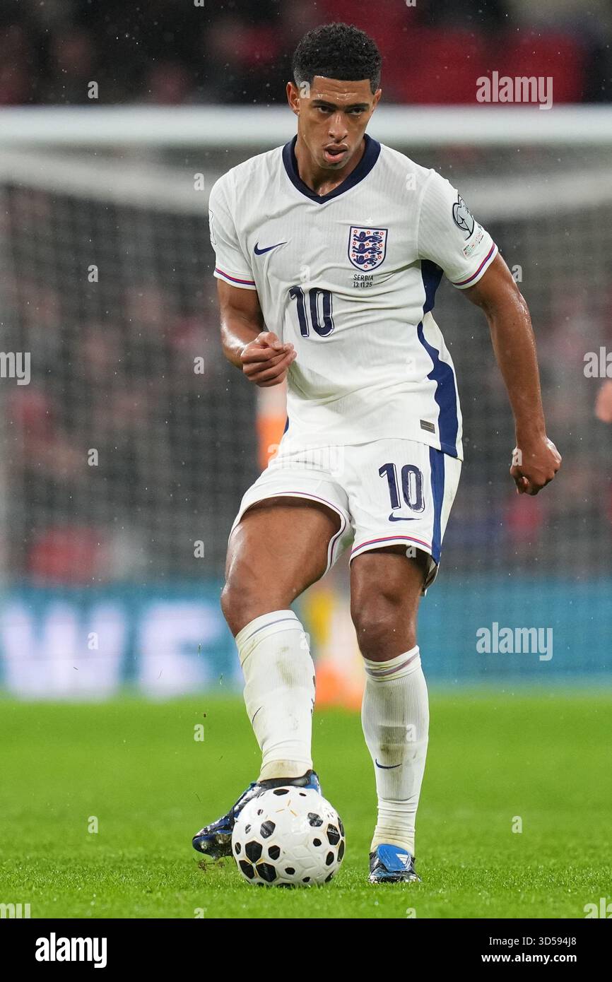 England's Jude Bellingham during a World Cup qualifier group K soccer ...