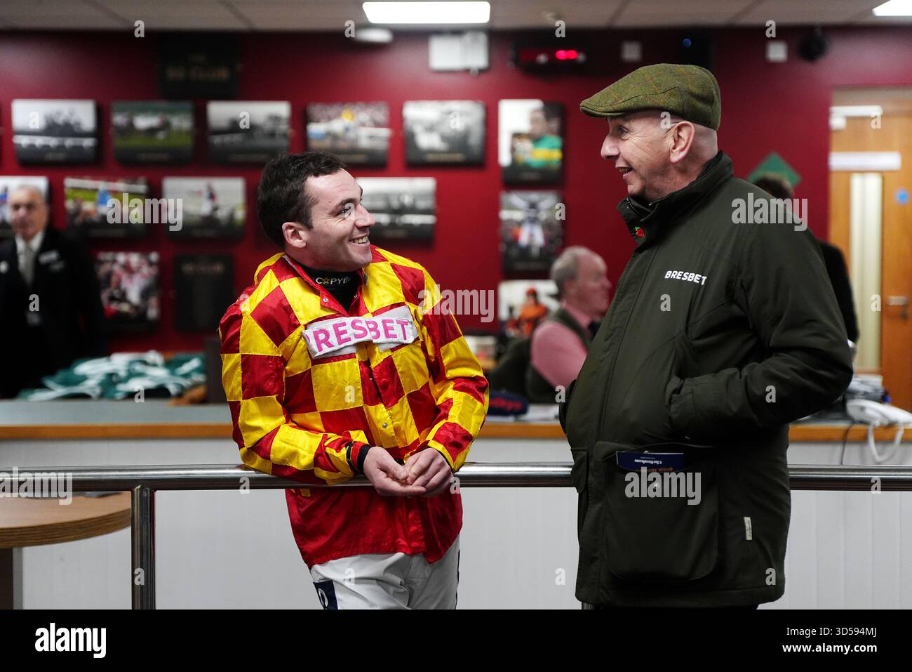 Jockey Jonathan Burke (left) and Trainer Fergal O'Brien during ...