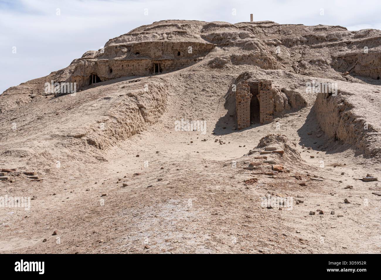 Ruins in Uruk, Iraq, display ancient brick structures amid arid ...