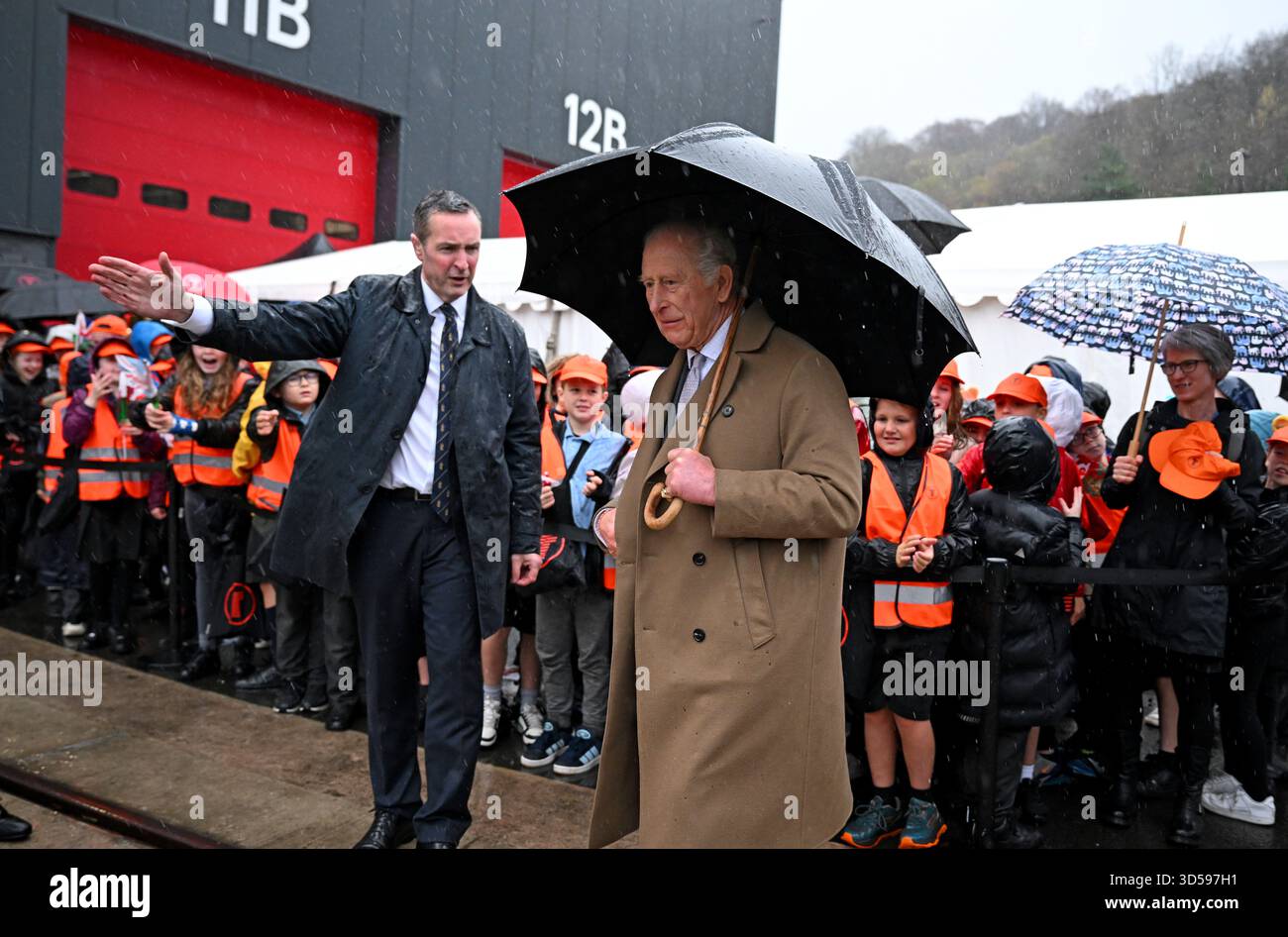 King Charles III leaves after the official opening of the South Wales ...