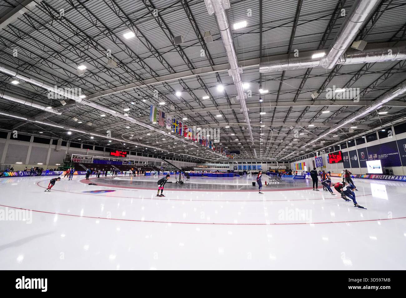 SALT LAKE CITY, USA - NOVEMBER 14: Inside view of the ice rink prior to ...