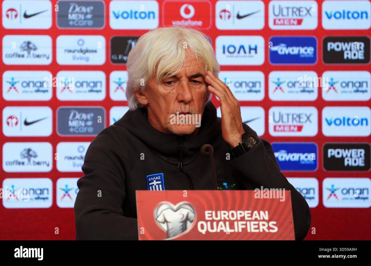 Greece manager Ivan Jovanovic during a press conference at the Georgios ...