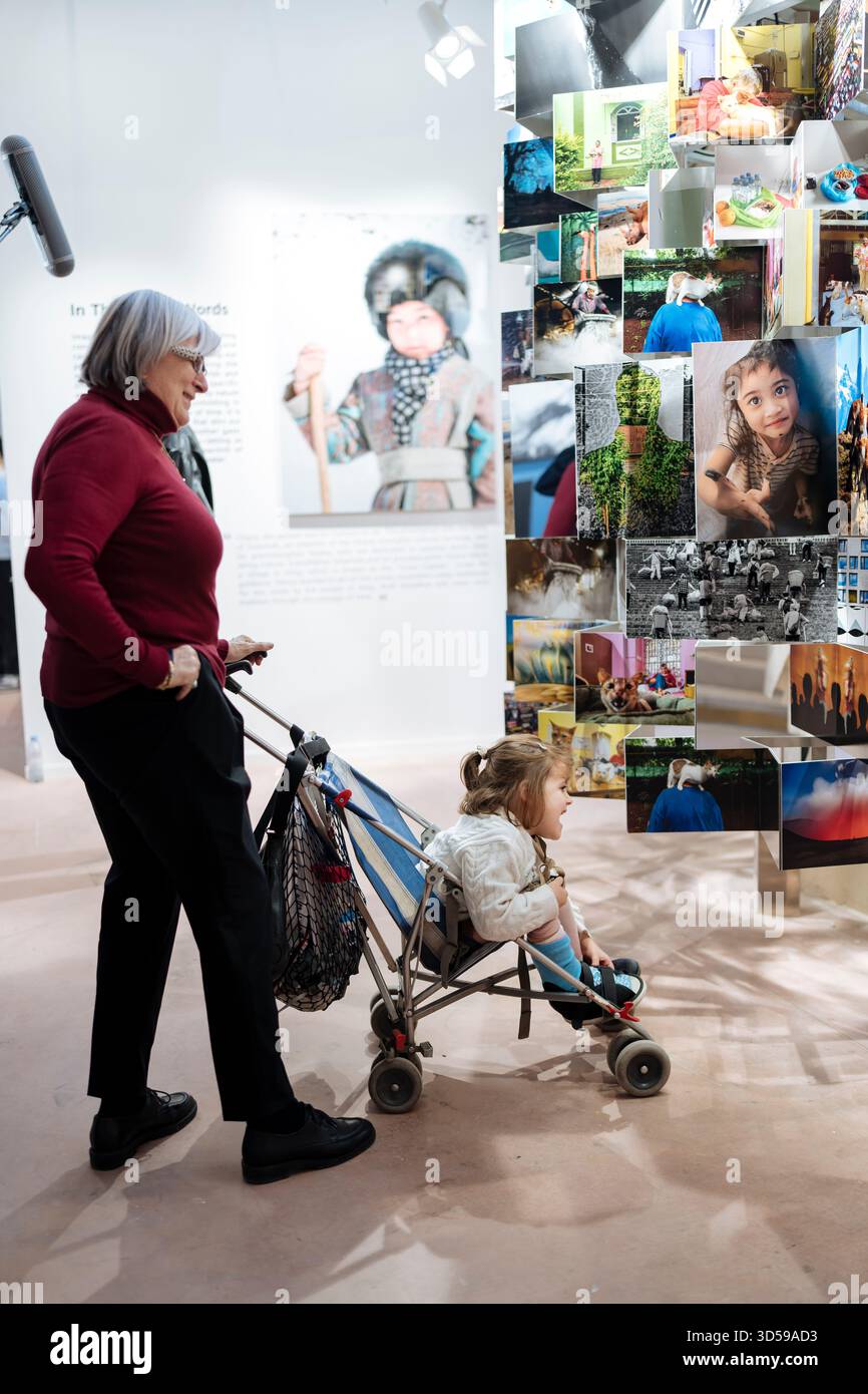 IMAGE DISTRIBUTED FOR HUAWEI - Visitors look at the exhibition on the ...