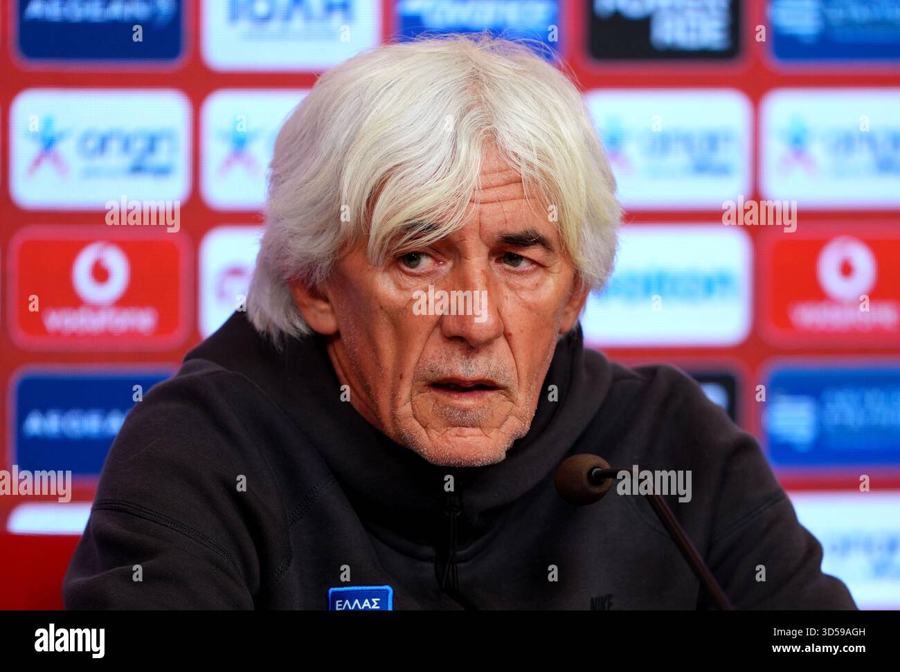 Greece manager Ivan Jovanovic during a press conference at the Georgios ...