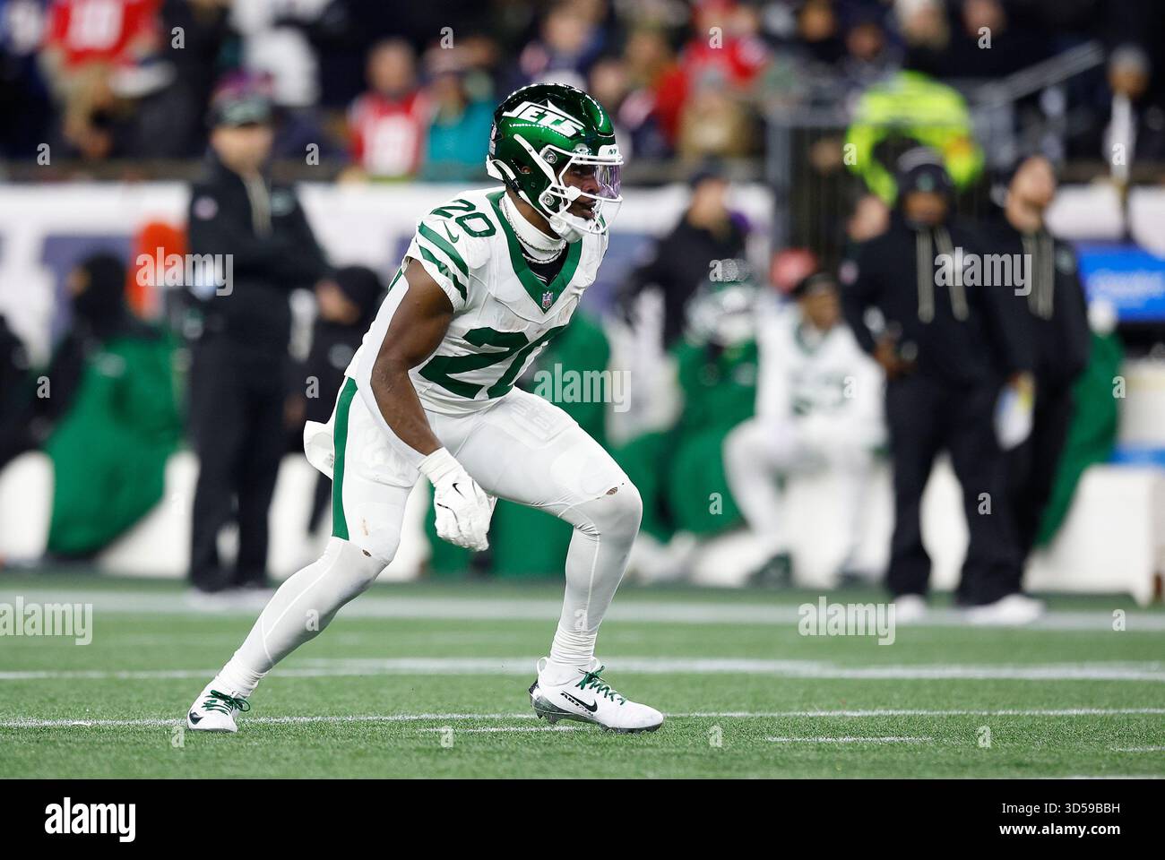 November 13, 2025; Foxborough, MA, USA; New York Jets running back ...