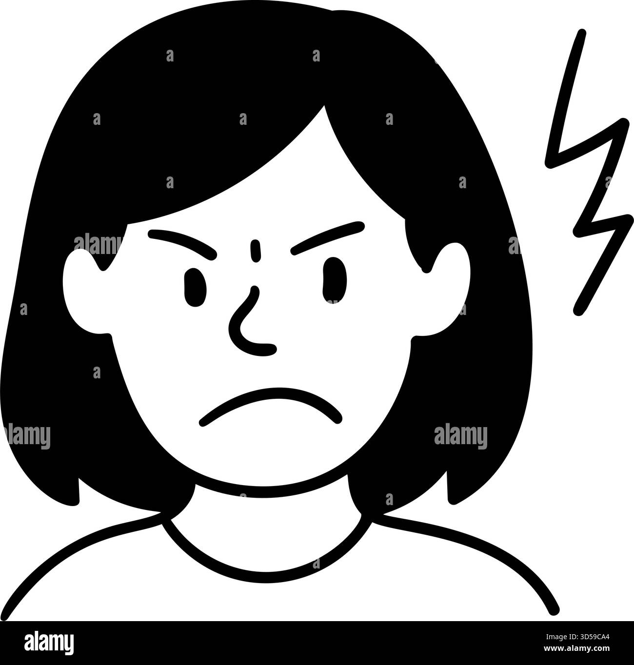 Serious irritation Stock Vector Images - Alamy