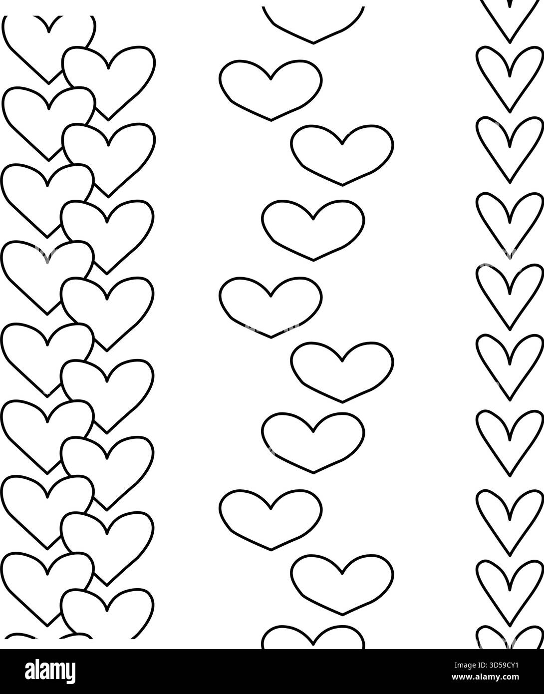 Heart border simple cute Black and White Stock Photos & Images - Alamy