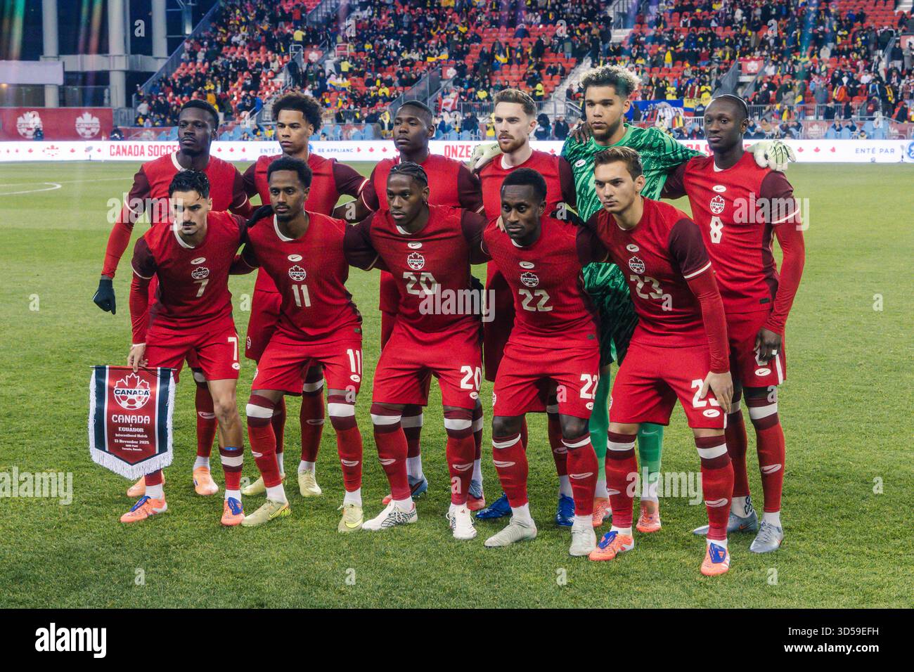 Toronto, Canada, November 13th 2025 Canada team photo during the Men's ...