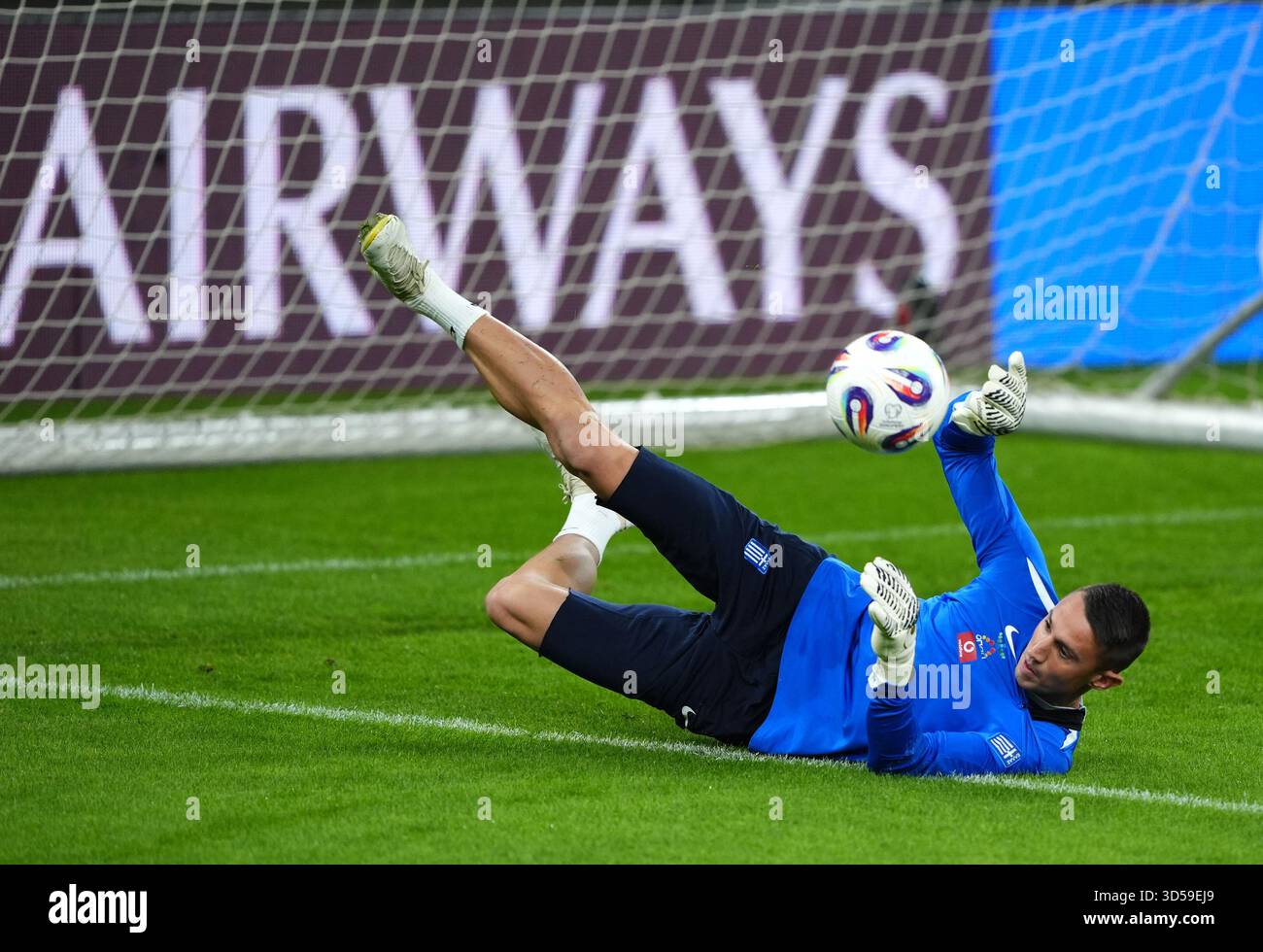 Greece goalkeeper Odysseas Vlachodimos during a training session at the ...