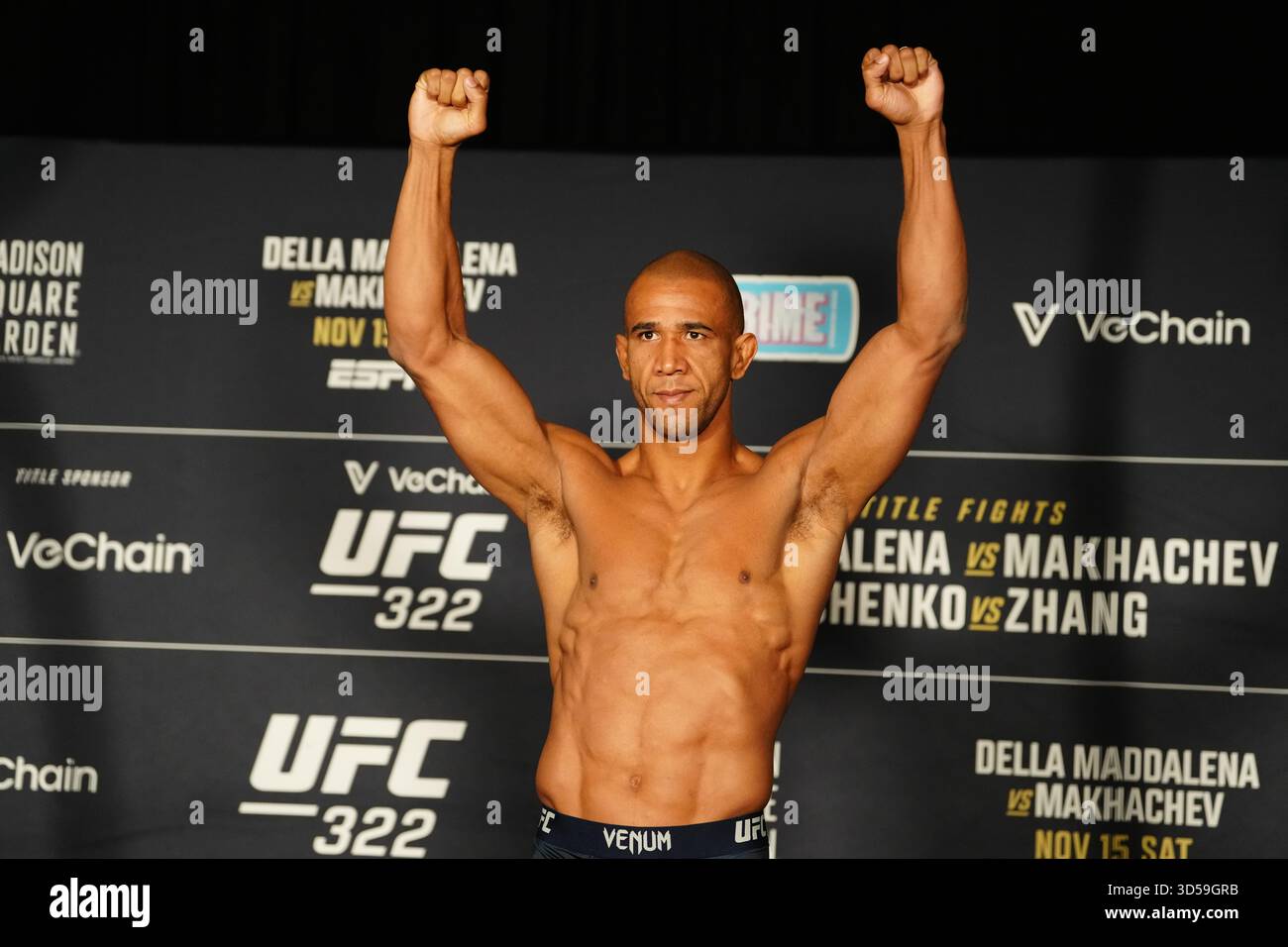 NEW YORK CITY, NY- NOVEMBER 14:Gregory Rodrigues steps on the scale for ...