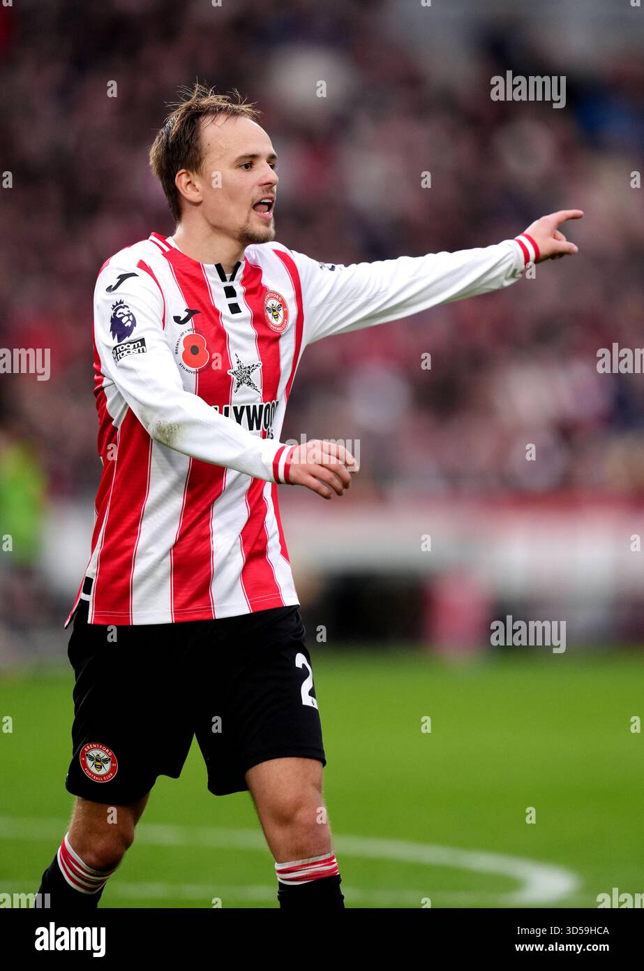 Brentford's Mikkel Damsgaard during the Premier League match at Gtech ...