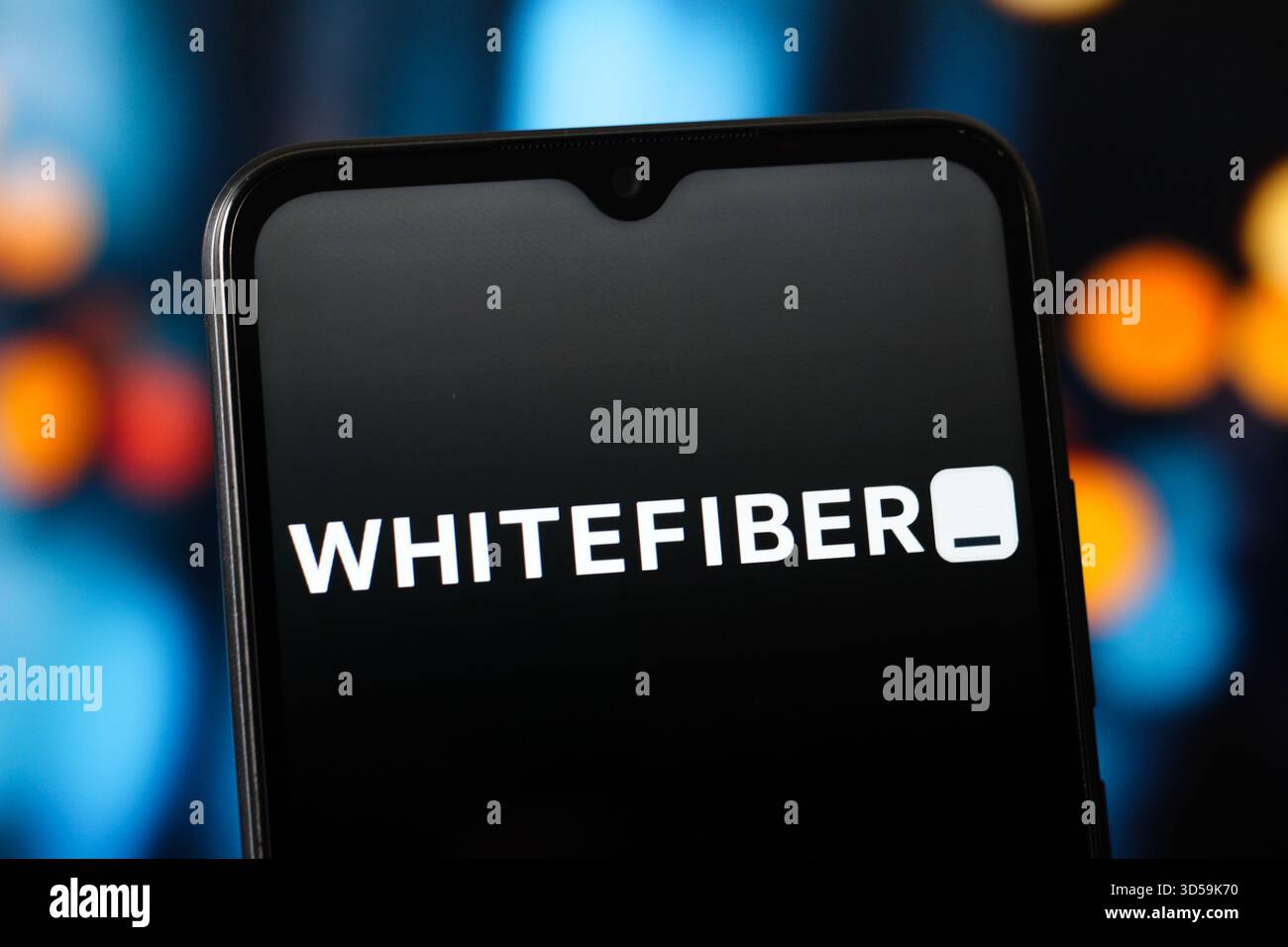 November 14, 2025, Canada: In this photo illustration, the WhiteFiber ...