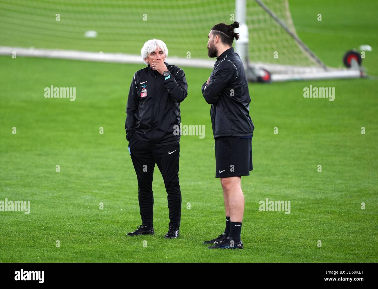 Greece manager Ivan Jovanovic (left) during a training session at the ...