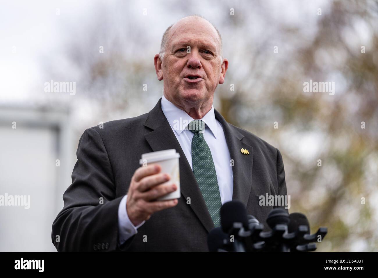 White House border czar Tom Homan speaks outside the West Wing of the ...