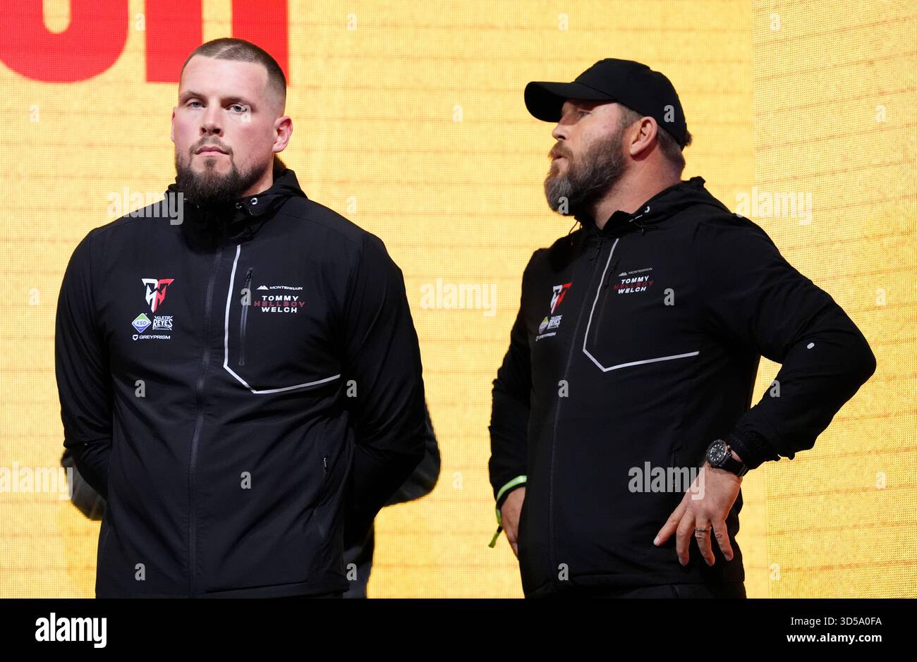 Tommy Welch (left) and father Scott Welch during the weigh-in at York ...