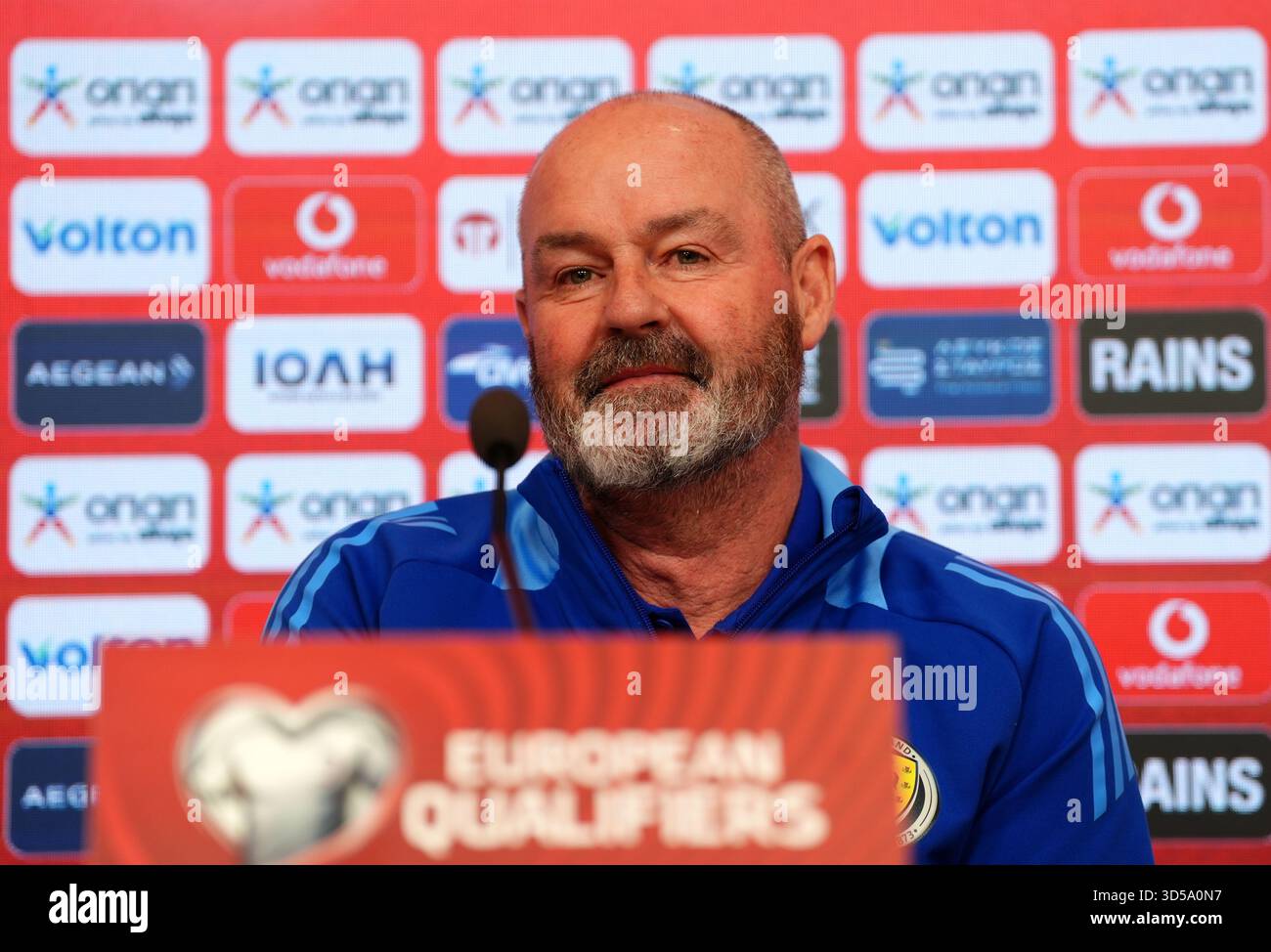Scotland manager Steve Clarke during a press conference at the Georgios ...
