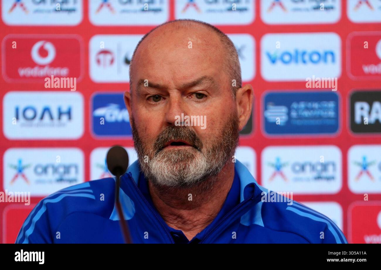Scotland manager Steve Clarke during a press conference at the Georgios ...