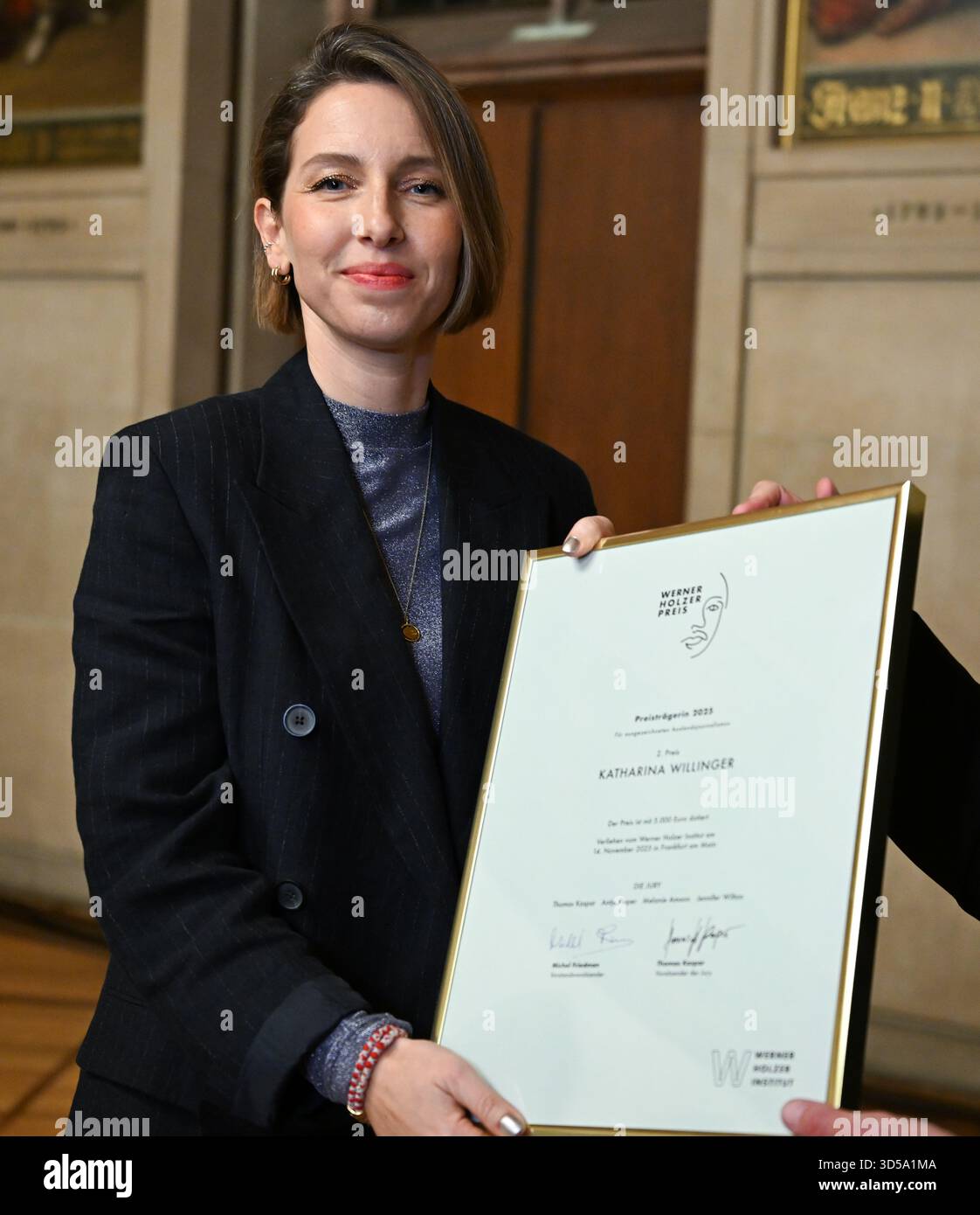 14 November 2025, Hesse, Frankfurt/Main: ARD correspondent Katharina ...