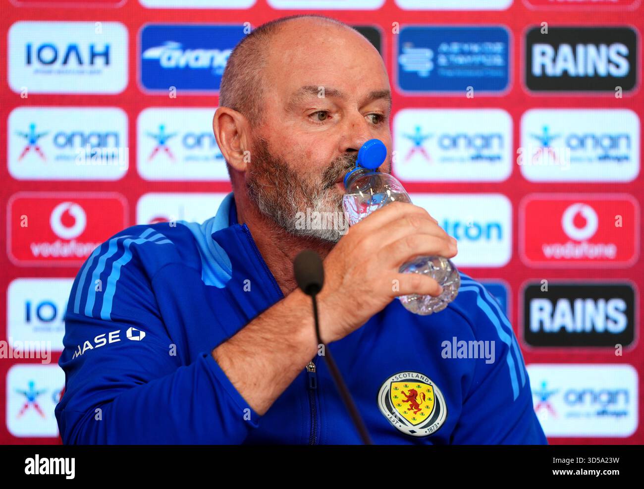 Scotland manager Steve Clarke during a press conference at the Georgios ...