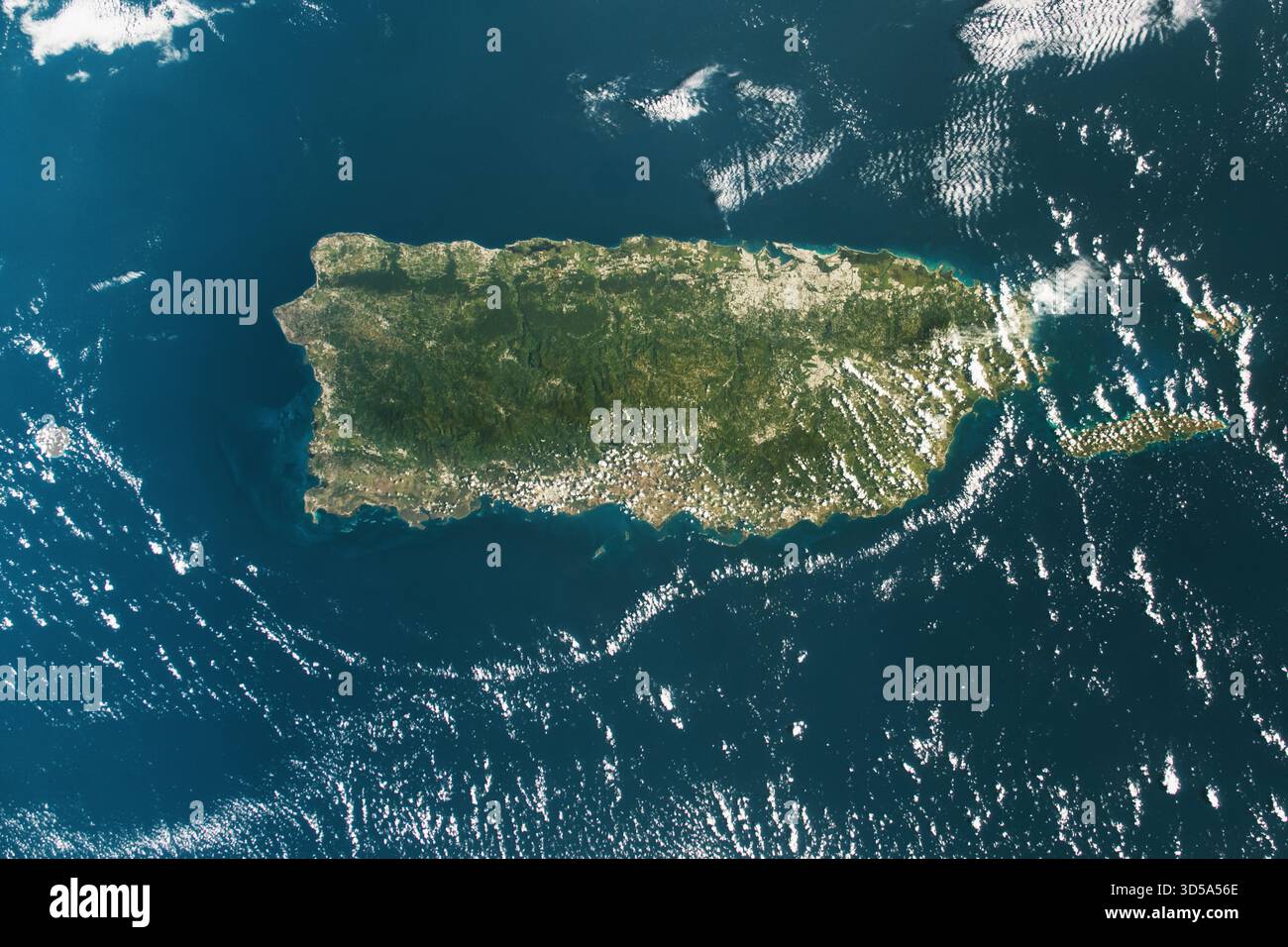Aerial of Puerto Rico in the Caribbean Sea Stock Photo - Alamy