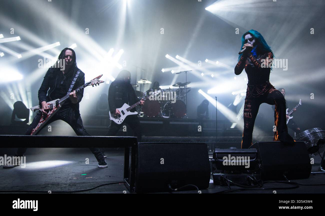 Arch enemy performs live at the o2 Apollo Manchester uk, 31st October ...